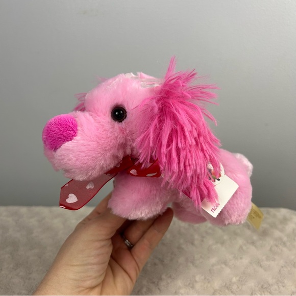 Dan Dee | Toys | Dan Dee Pink Puppy Dog Plush Stuffed Animal Red White ...
